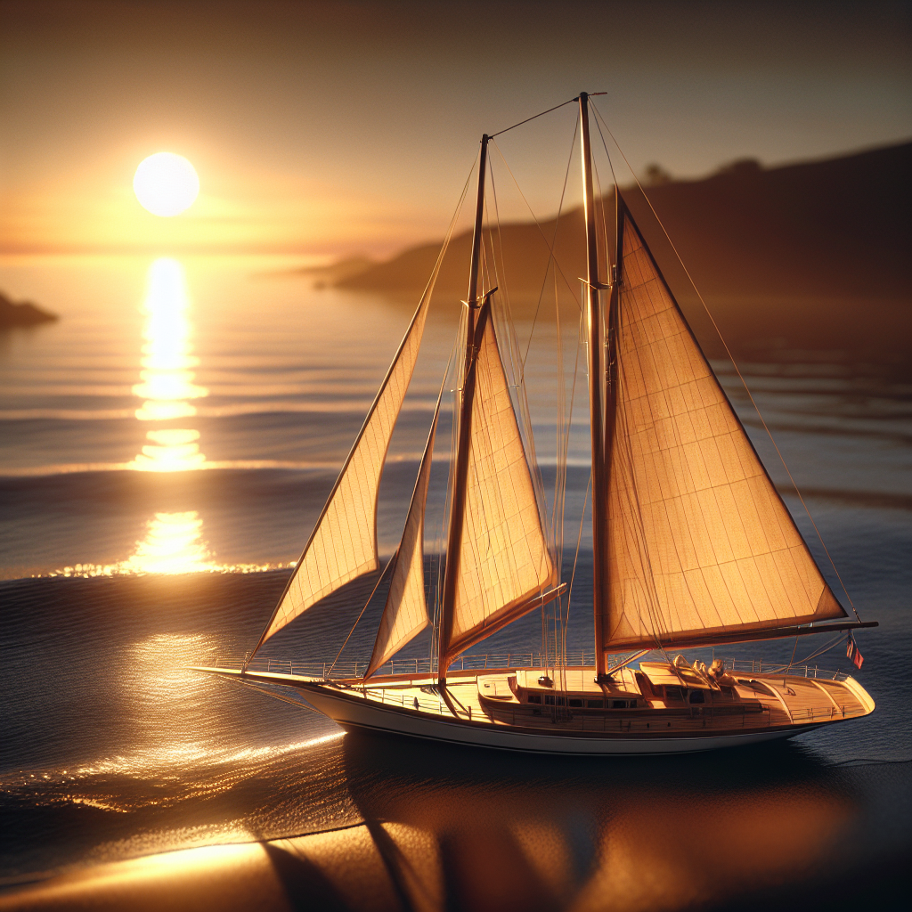 NAUTIMALL 26" Wooden Sailboat Decor Model Ship Sailboat Model Bermuda ...