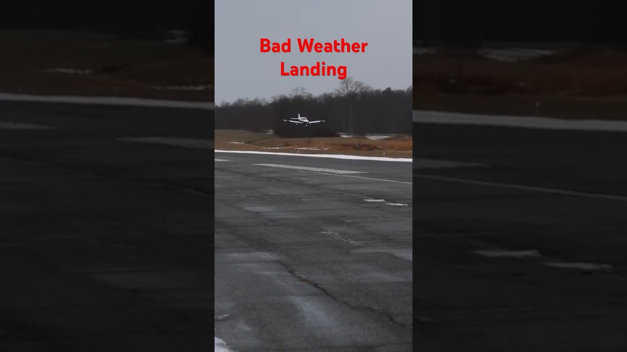 Airplane Landing In Bad Weather #rcpilot #aviation #rc