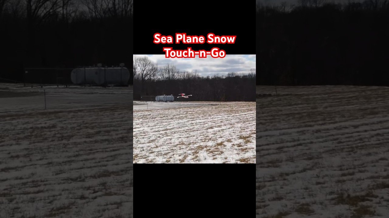 Touch And Go In The Snow With A Sea Plane!!! #rc #airplane #snow