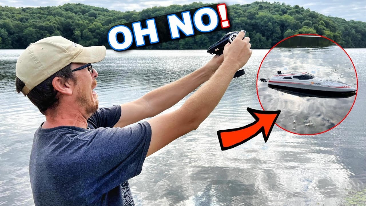 RC BOAT STRANDED ON THE WATER...YOU WON'T BELIEVE THE CAUSE!!!