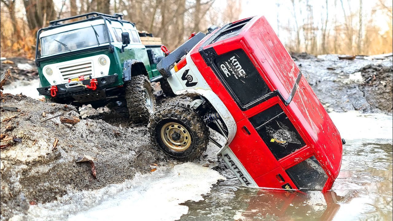 RC Nissan Patrol BREAKS Thin Ice AGAIN! 🧊 PART 2 - Extreme Winch Rescue ...